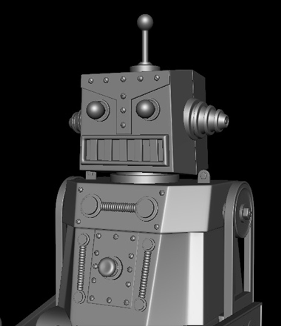 3d retro robot