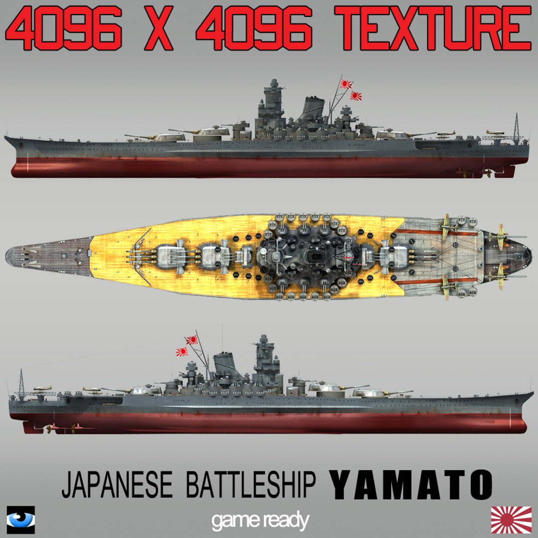Ijn yamato 3D model - TurboSquid 1211327