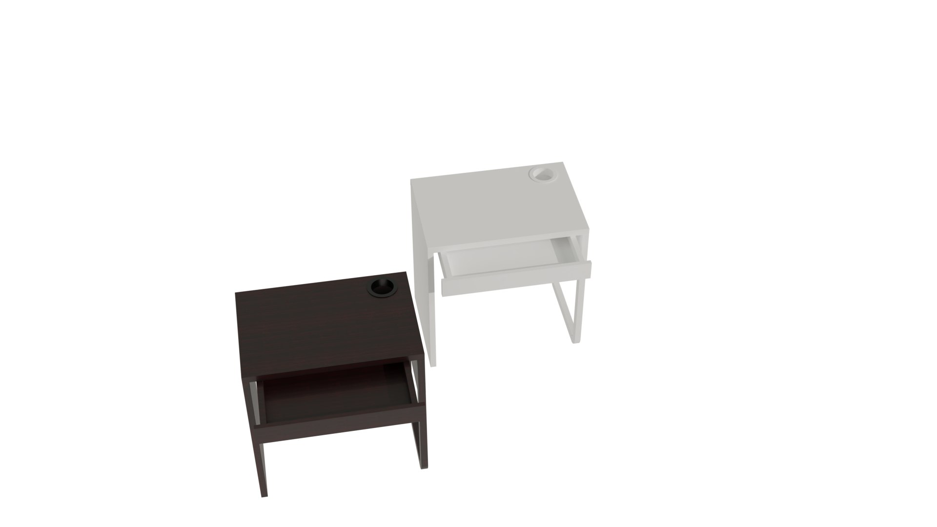MIKE Desk 73x50 Cm White Model - TurboSquid 2060542