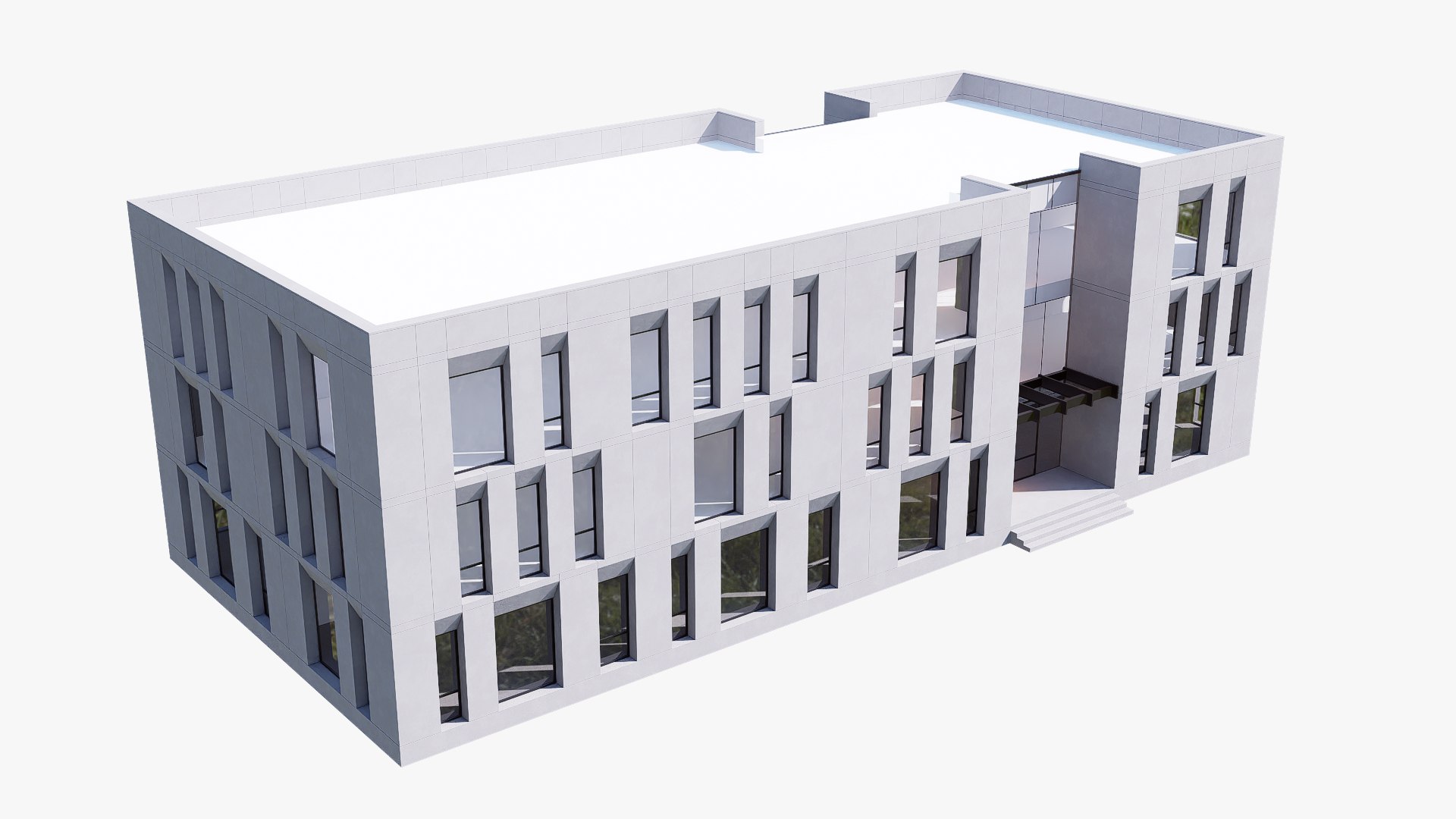 3D Commercial Building Model - TurboSquid 2403083