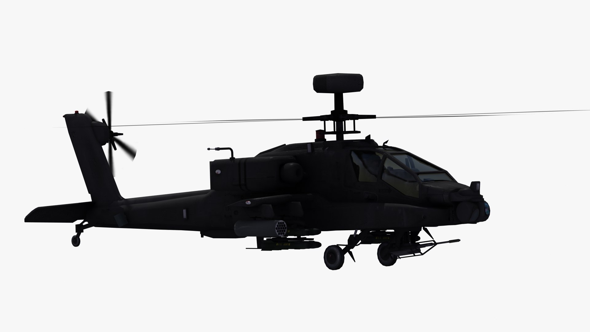 AH64 Black Gunship 3D - TurboSquid 2092194