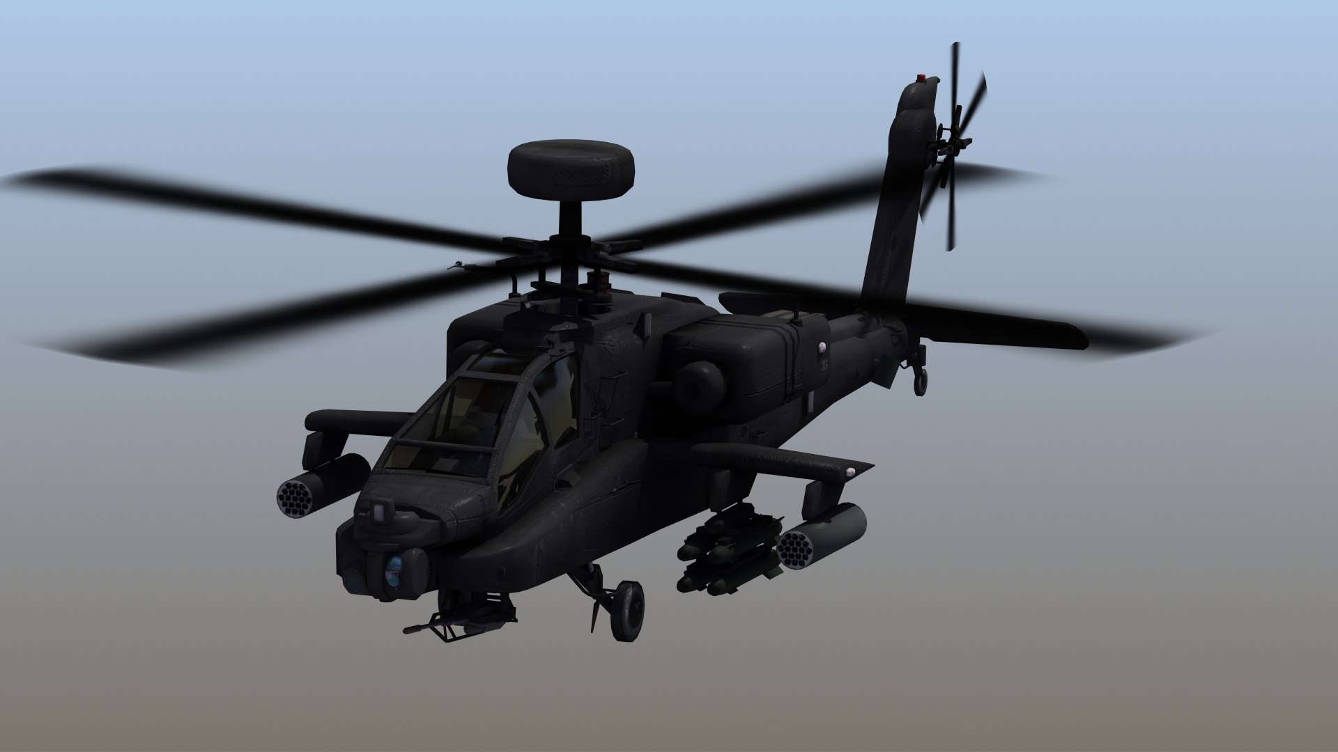 AH64 Black Gunship 3D - TurboSquid 2092194