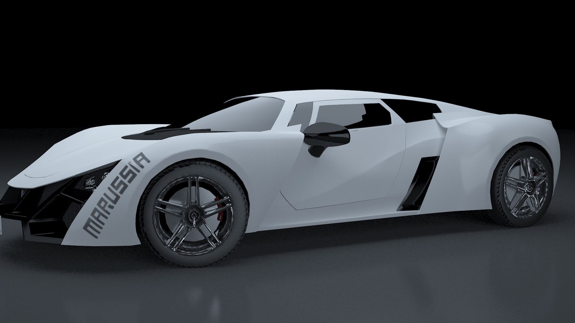 Marussia B2 Sport Car 3d Model