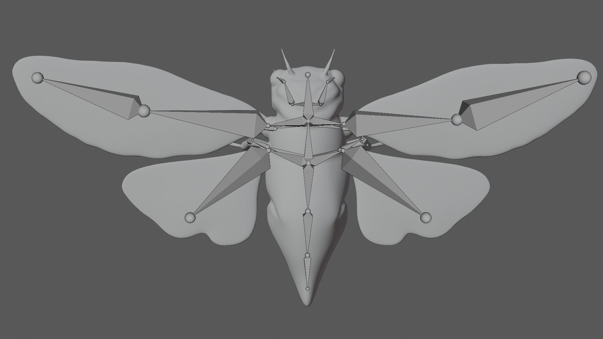 Fully Rigged Low Poly Cicada 3D Model - TurboSquid 1758458