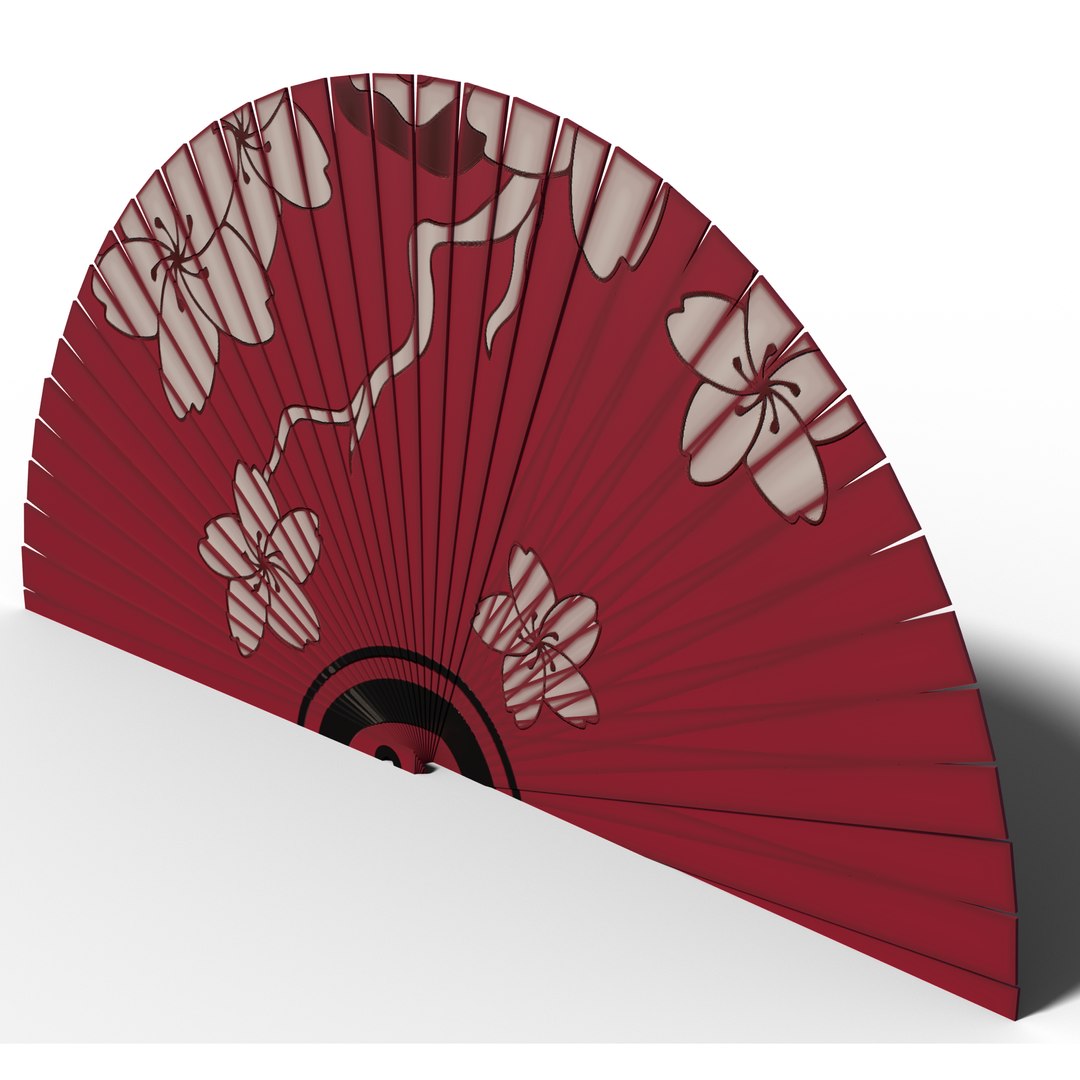 Hand Fan Flower 3D Model - TurboSquid 2087488