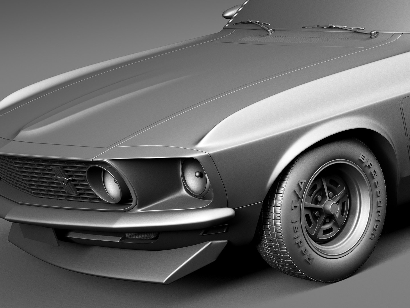 302 Boss Mustang 3d Model