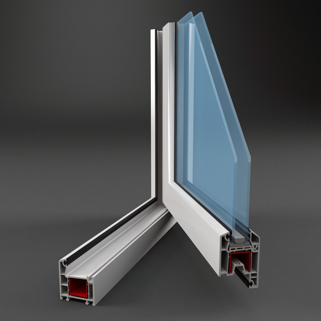 Plastic Window Cutaway 3d Obj