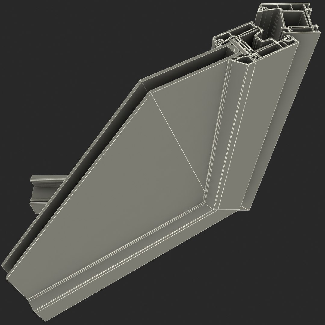 Plastic Window Cutaway 3d Obj