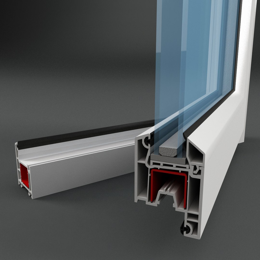 Plastic Window Cutaway 3d Obj