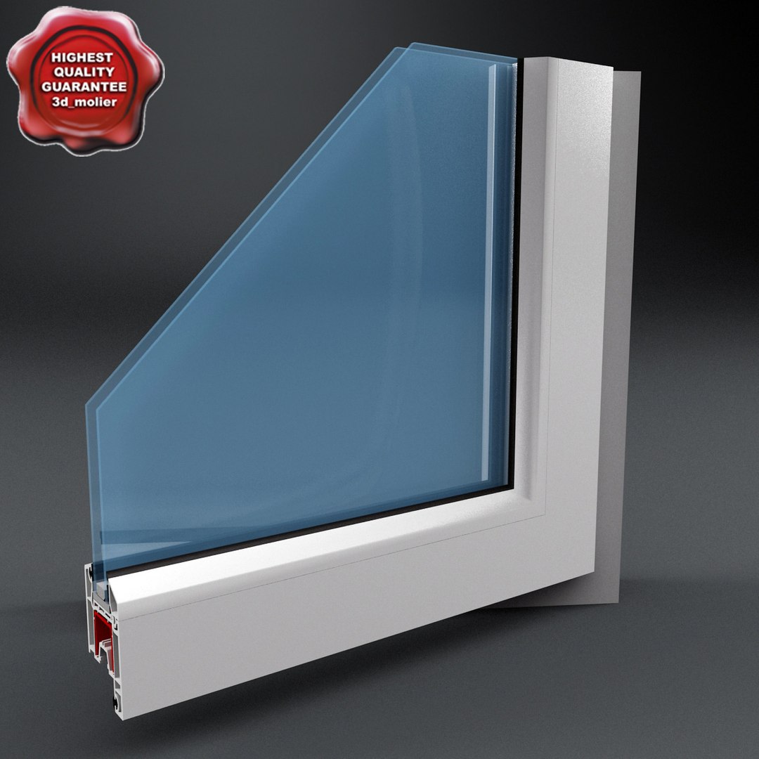 Plastic Window Cutaway 3d Obj
