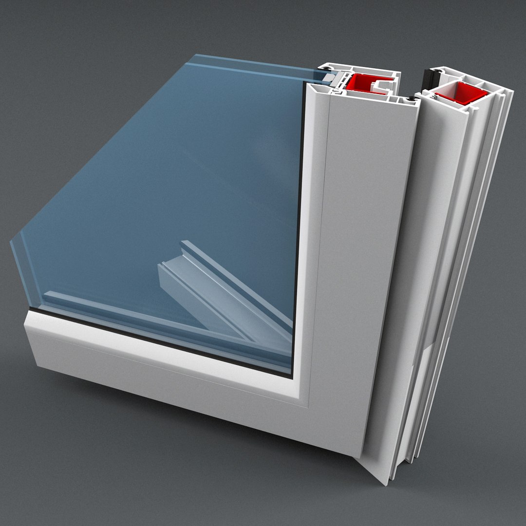 Plastic Window Cutaway 3d Obj