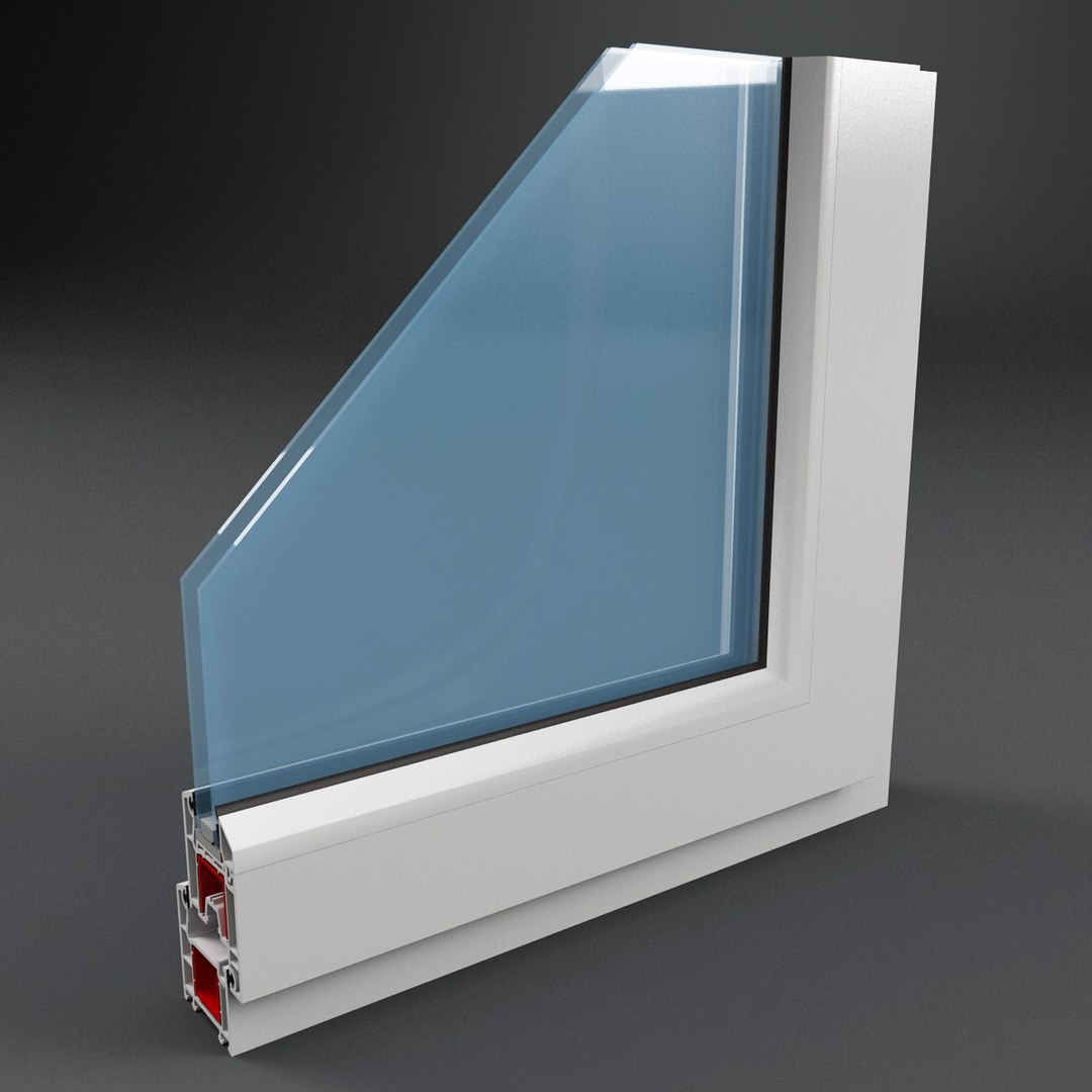 Plastic Window Cutaway 3d Obj