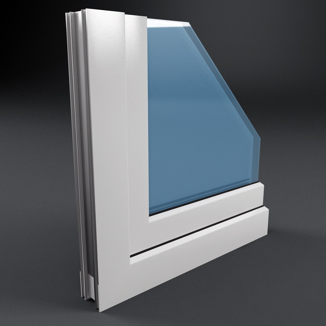 Plastic Window Cutaway 3d Obj