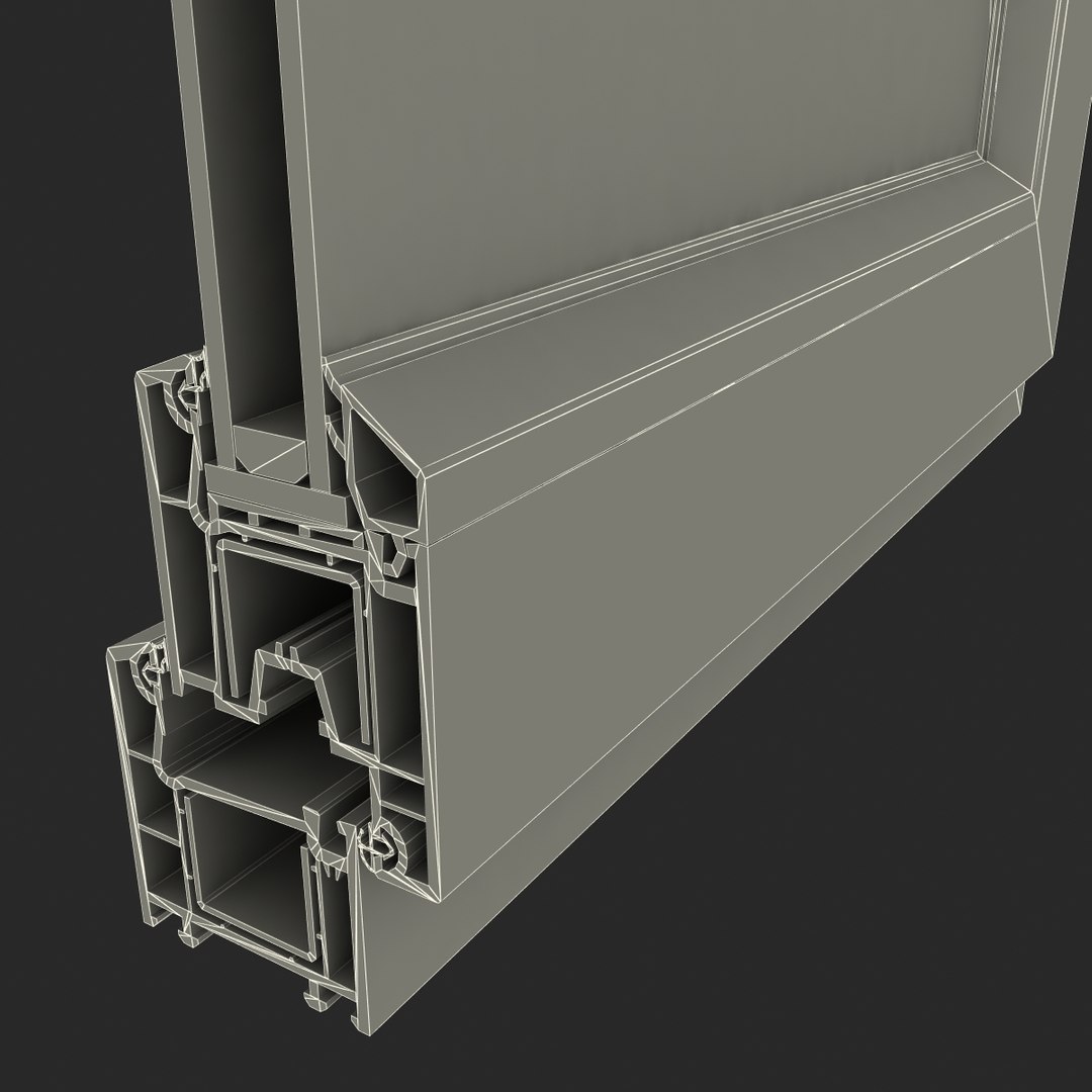 Plastic Window Cutaway 3d Obj