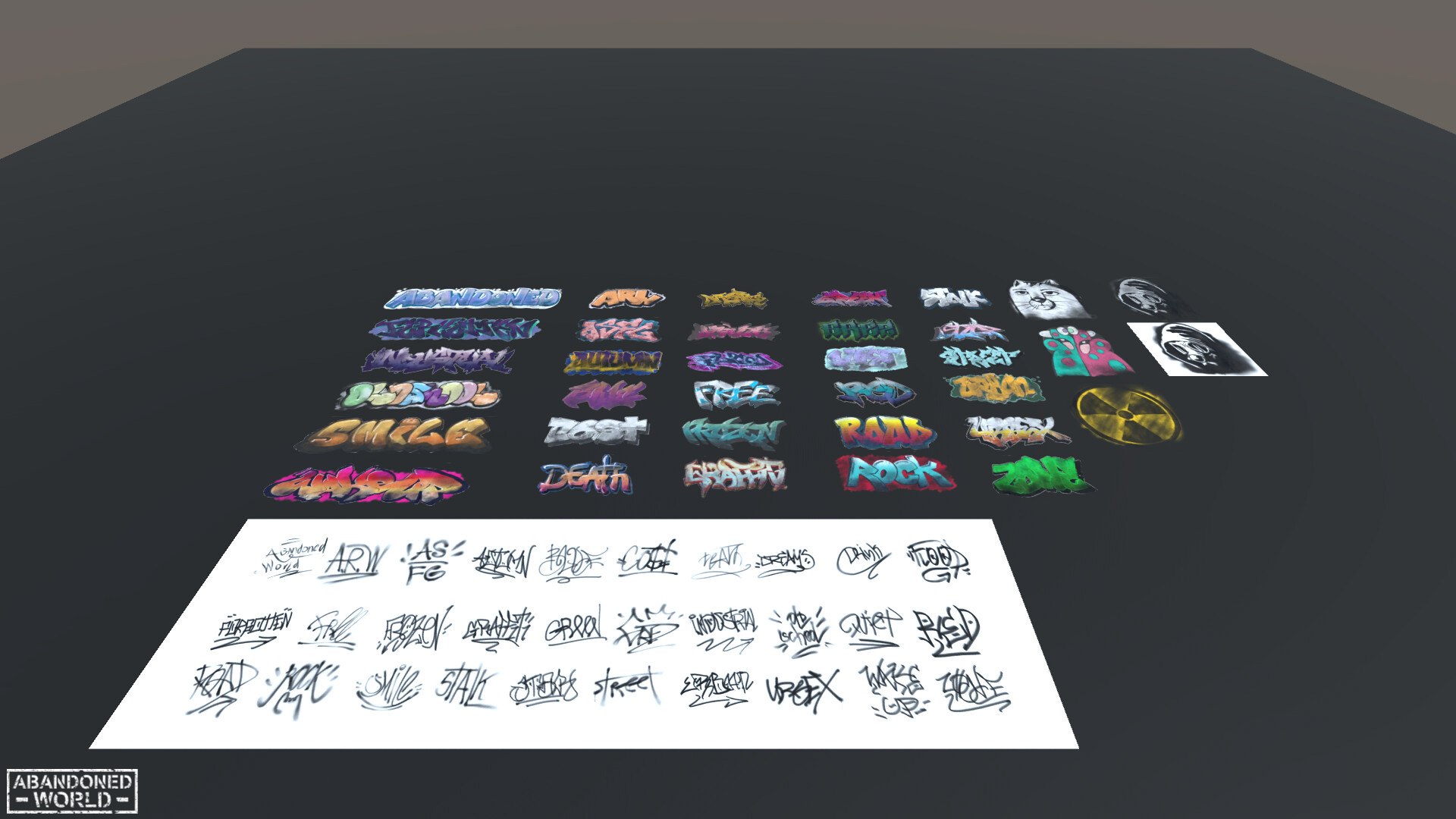 3D Graffiti Pack Decals For UE4 And Unity - TurboSquid 1861403