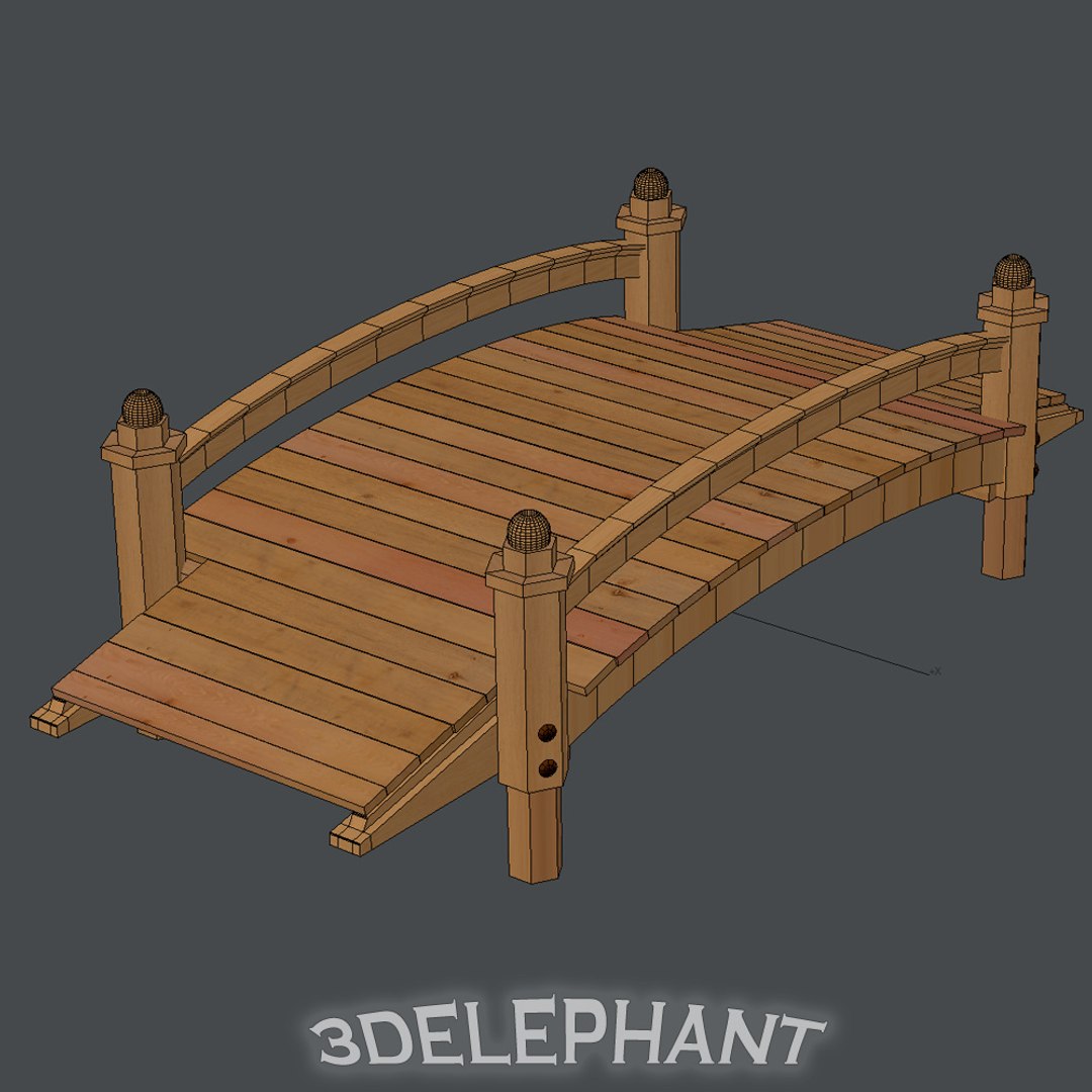 Garden Bridge 3d Obj