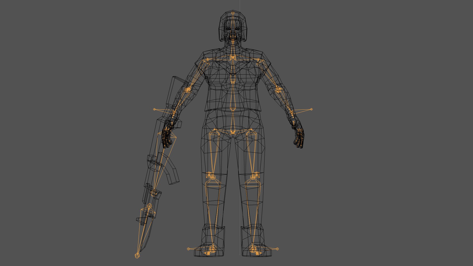 3ds max woman gun character