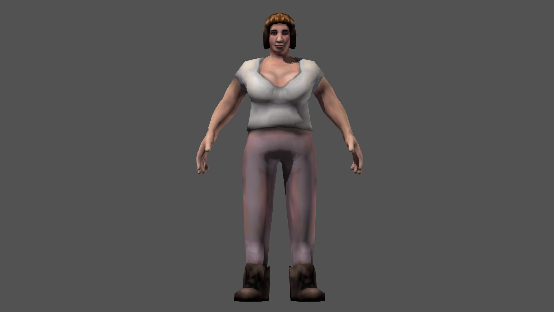3ds max woman gun character