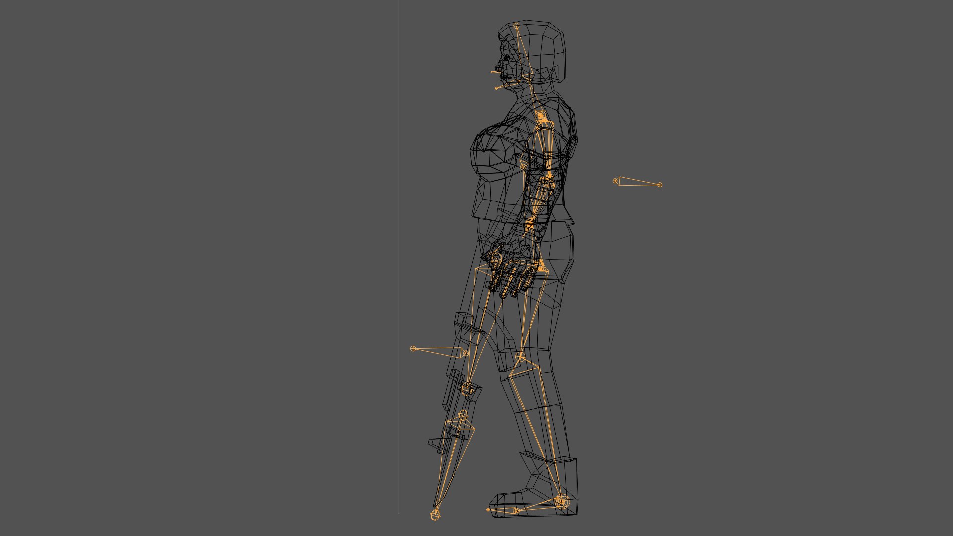 3ds max woman gun character