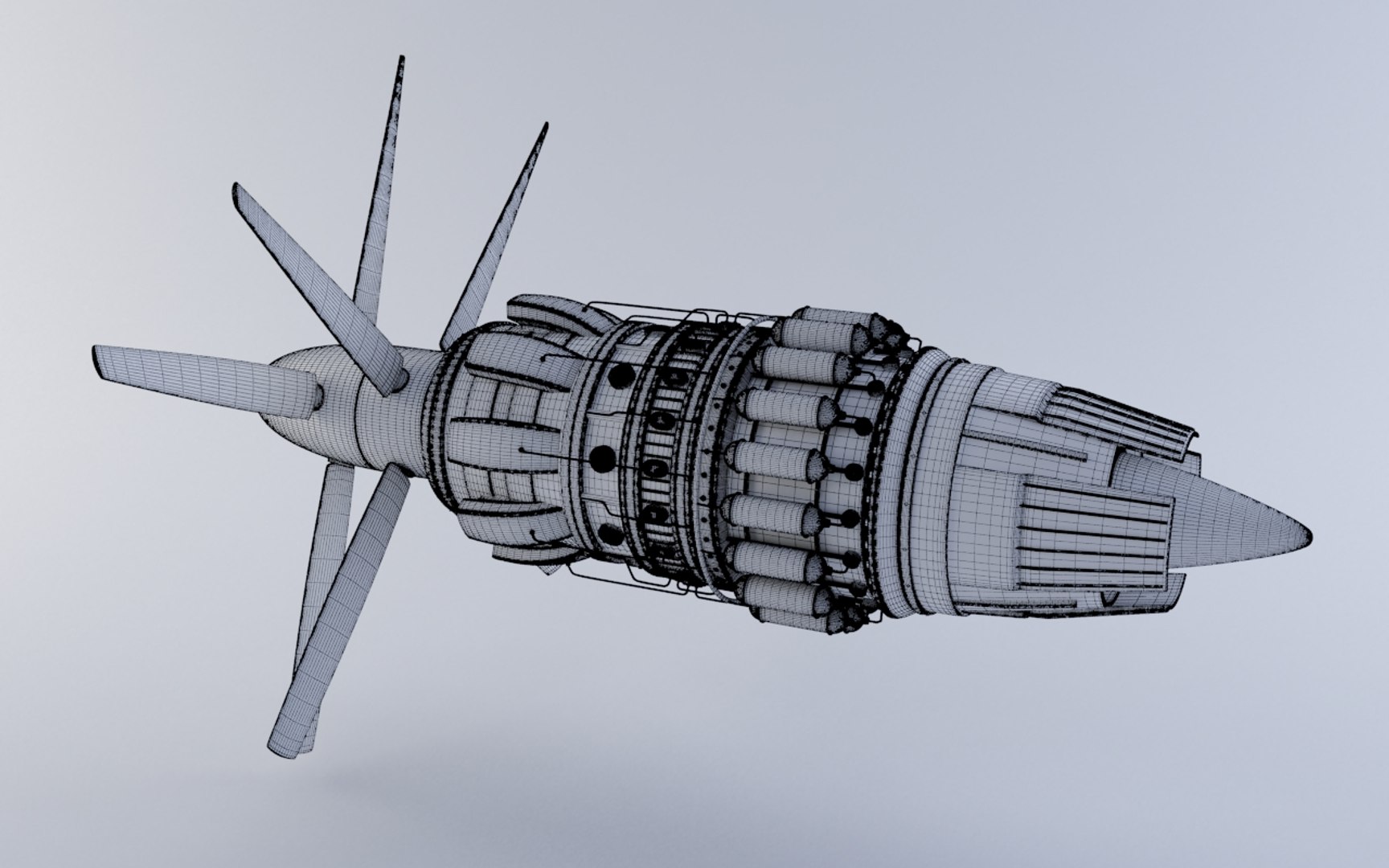 turboprop jet engine 3ds