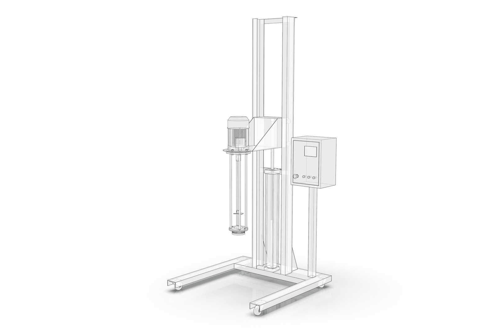 Lifting Mixer - Vertical Mixing Agitator Machine 3D Model - TurboSquid ...