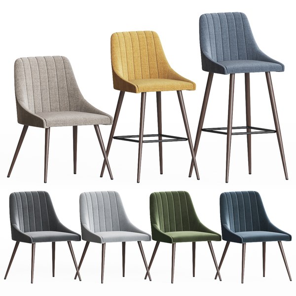 3D amos chair set - TurboSquid 1540160