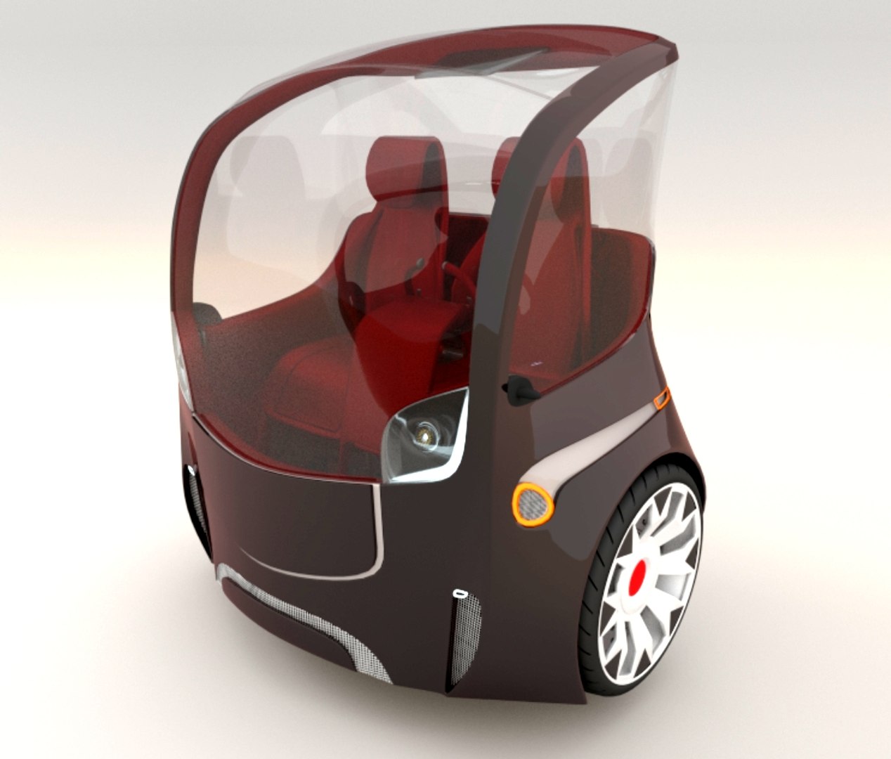 Wheeled Concept Car 3d Model