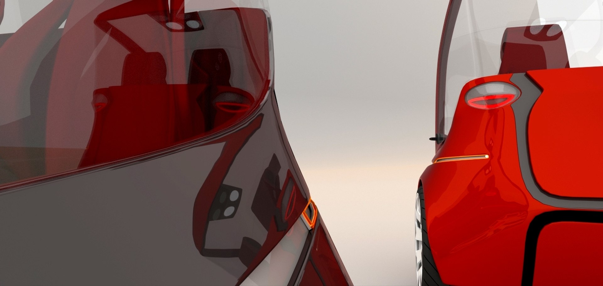 Wheeled Concept Car 3d Model