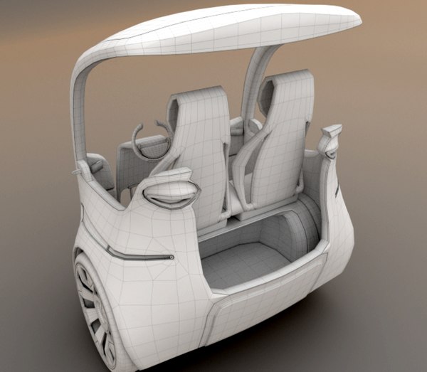 wheeled concept car 3d model