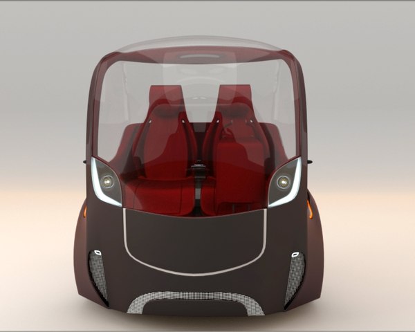 wheeled concept car 3d model