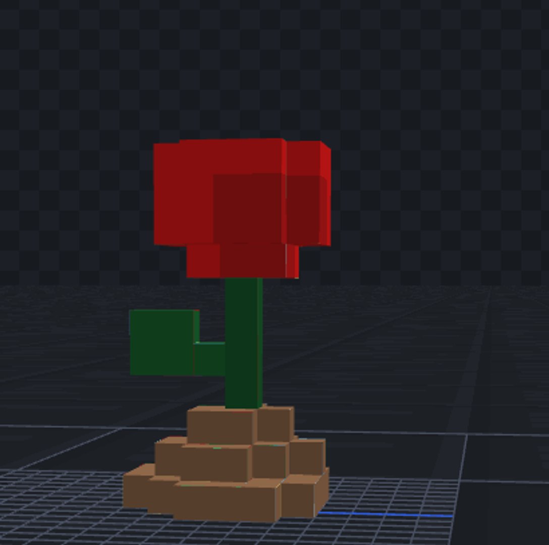 3D 8 bit rose - TurboSquid 1872469