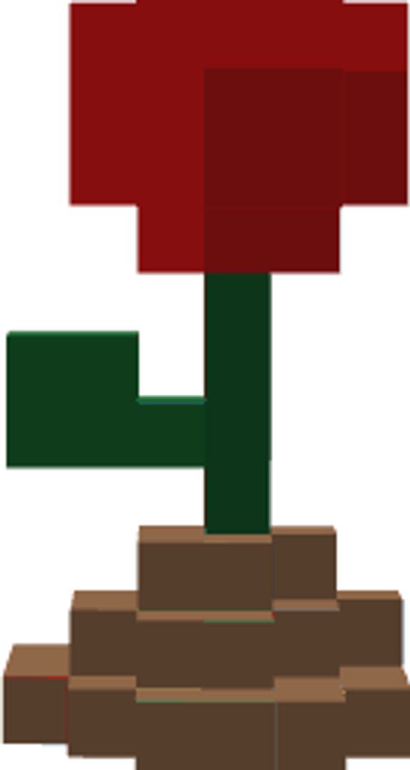 3D 8 bit rose - TurboSquid 1872469