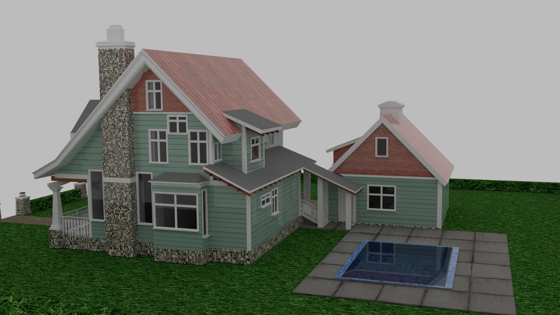 3D craftsman style house model - TurboSquid 1393144