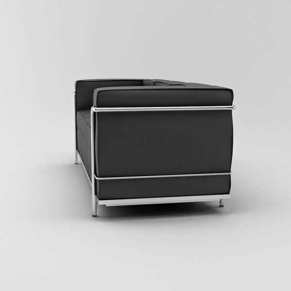 3d le corbusier lc2 3 model