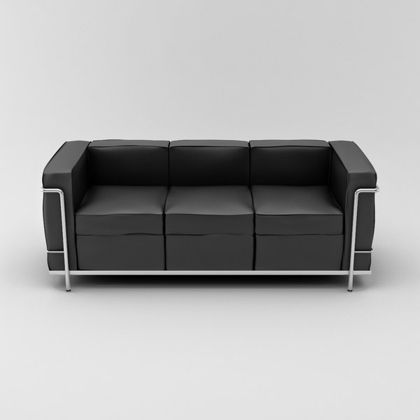 3d le corbusier lc2 3 model