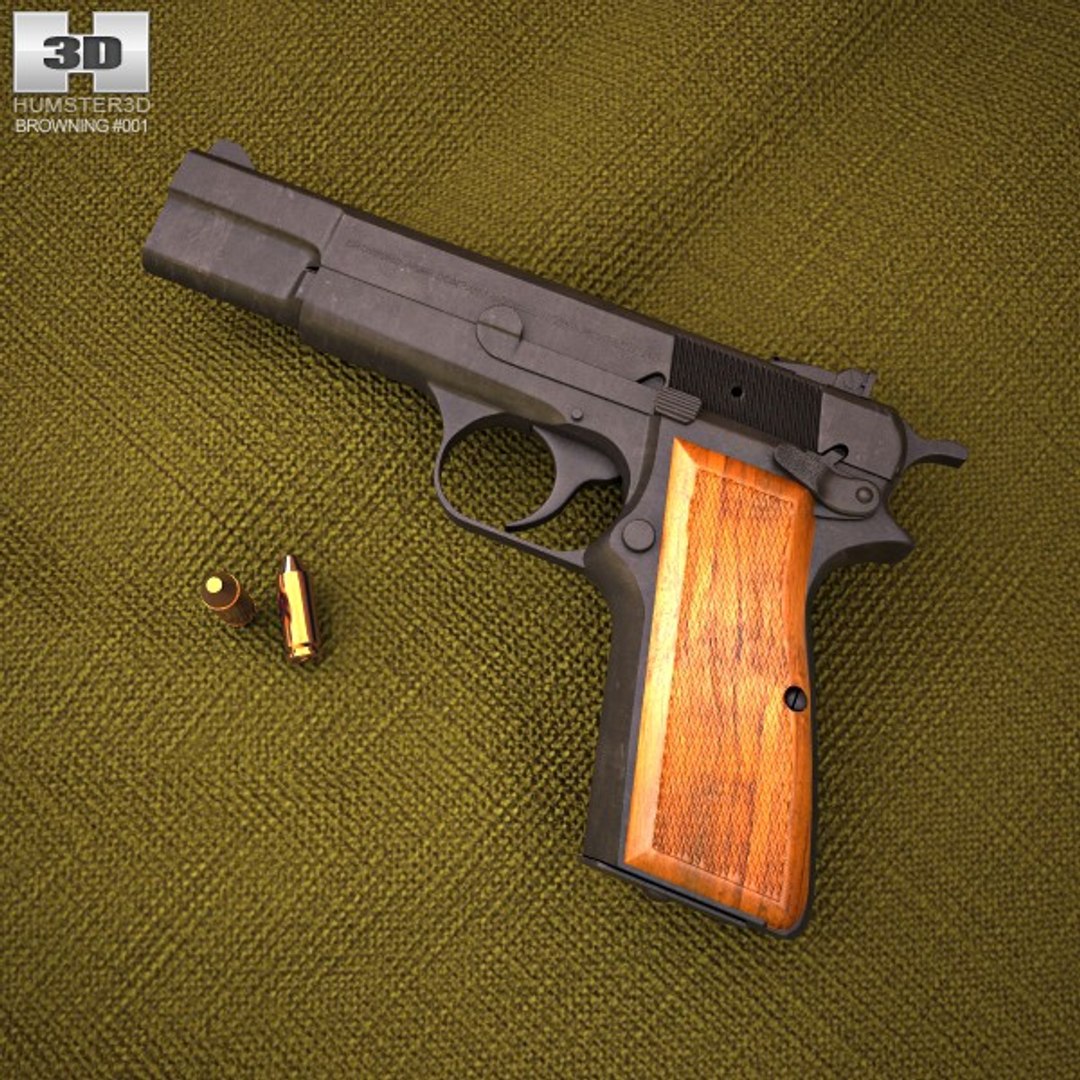3d model browning hi power