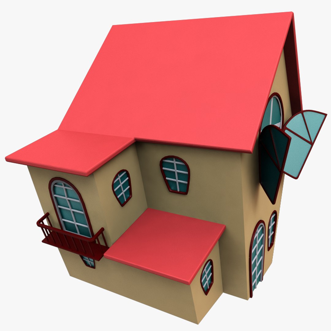 Cartoon House 3d Model