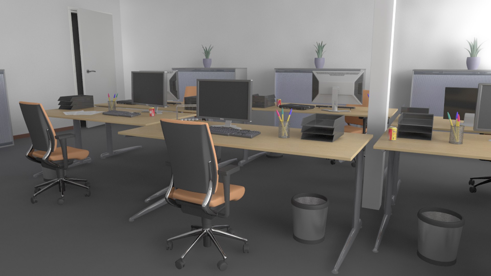 Office Desk 3d Model