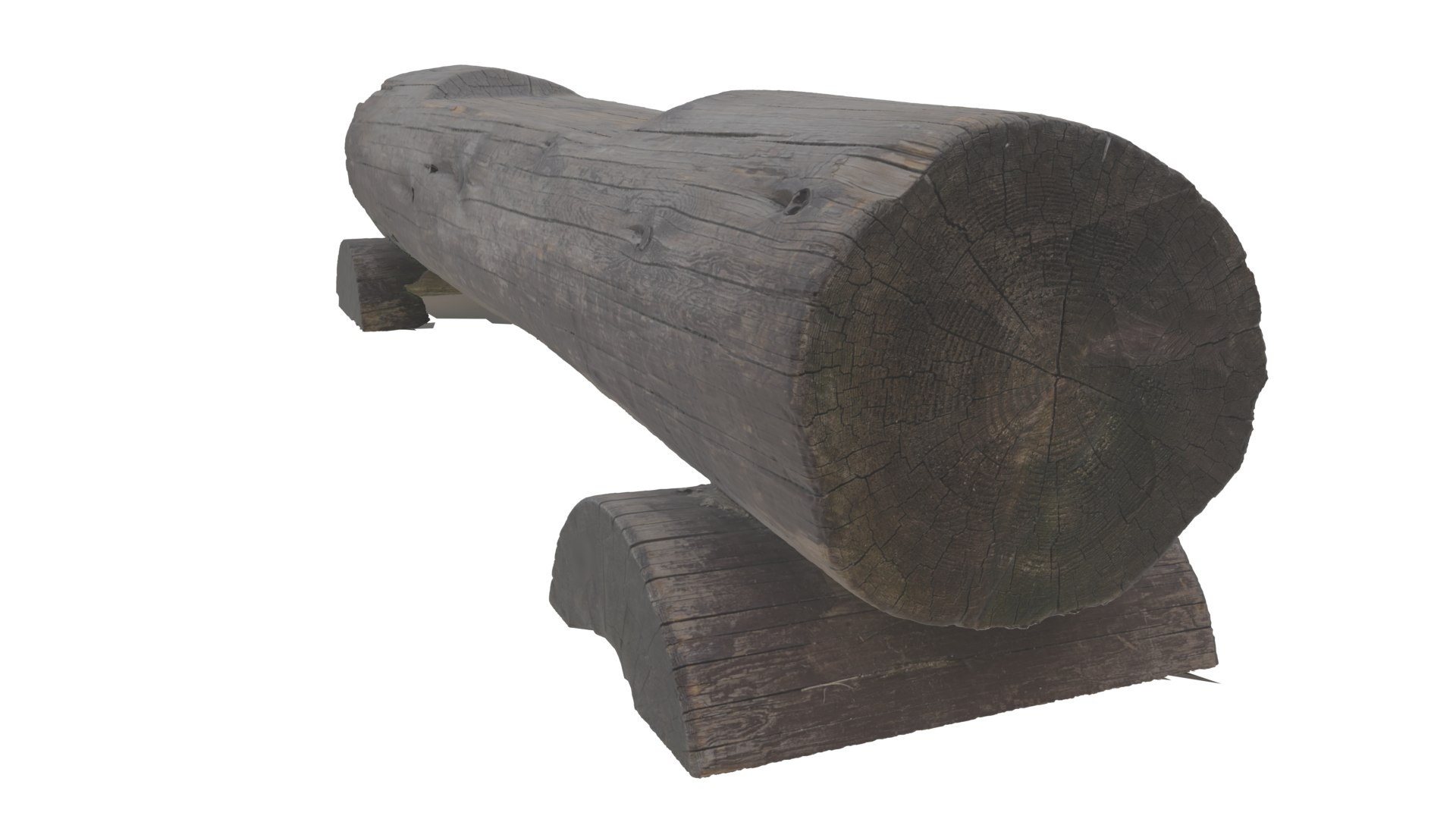 Log Wood Bench 3D - TurboSquid 2148083
