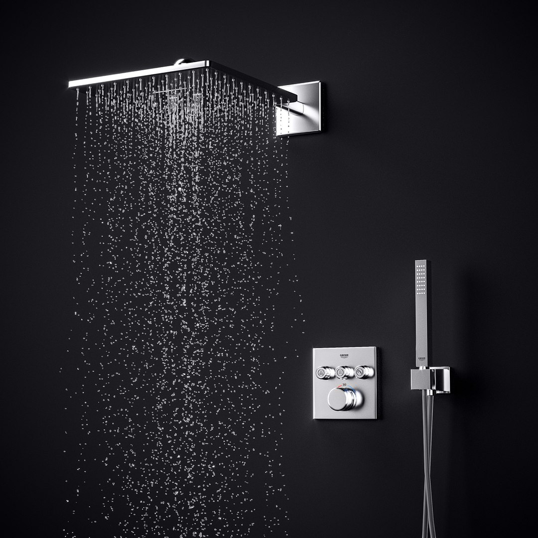 3D Smartcontrol Grohe Cube Shower - TurboSquid 1493000