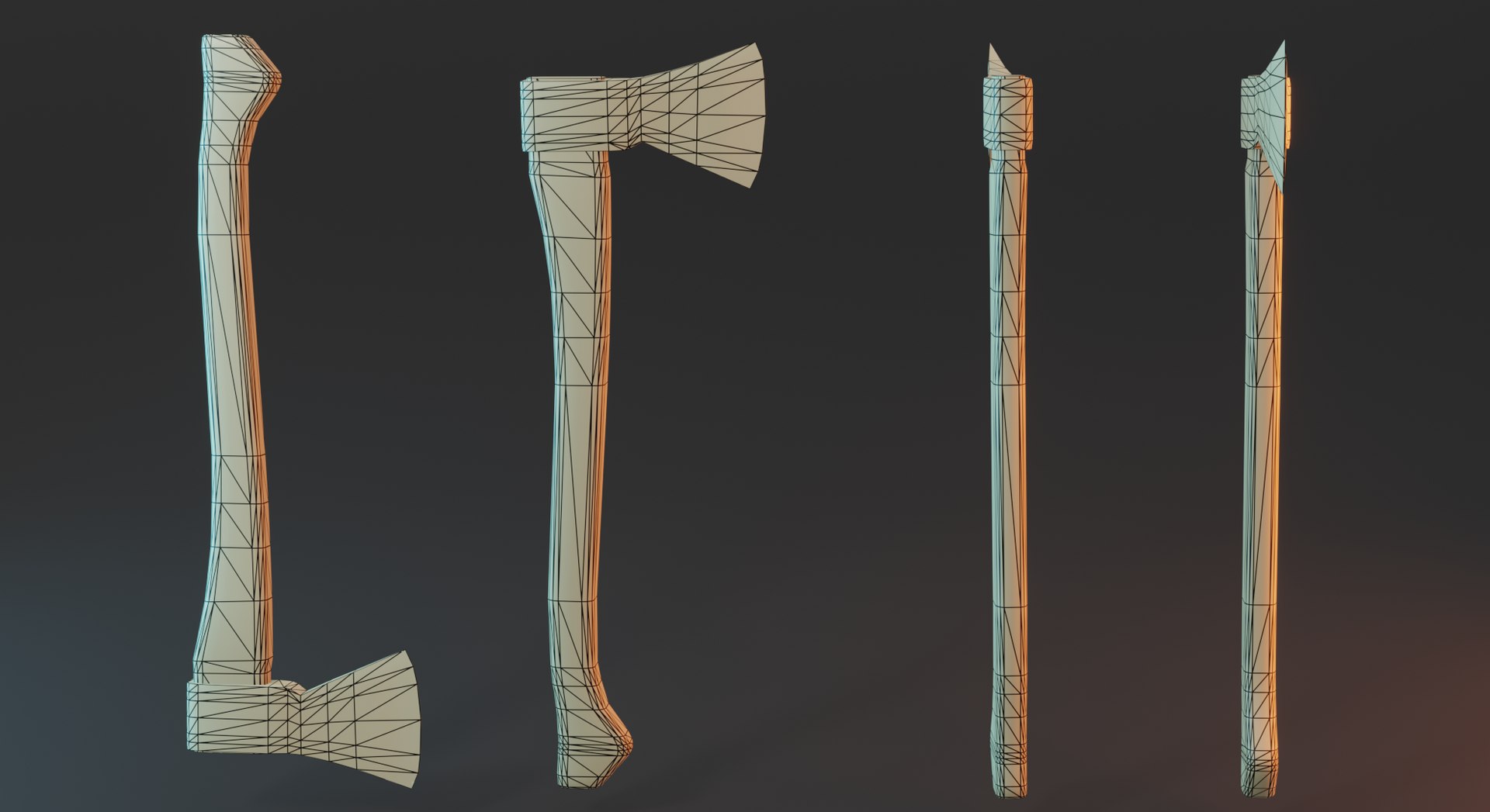 Realistic Ax Worn-out Low-poly 3D Model - TurboSquid 1975652