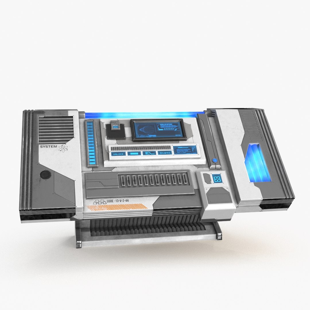 3D Sci Fi Control Panel Table R model - TurboSquid 2028330