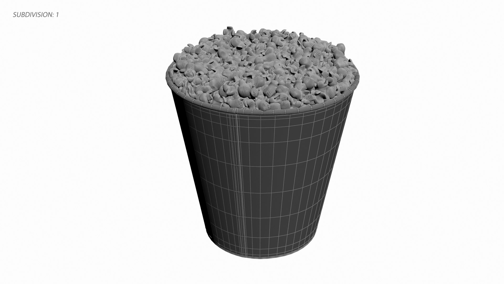 3D Popcorn Bucket - TurboSquid 2101595