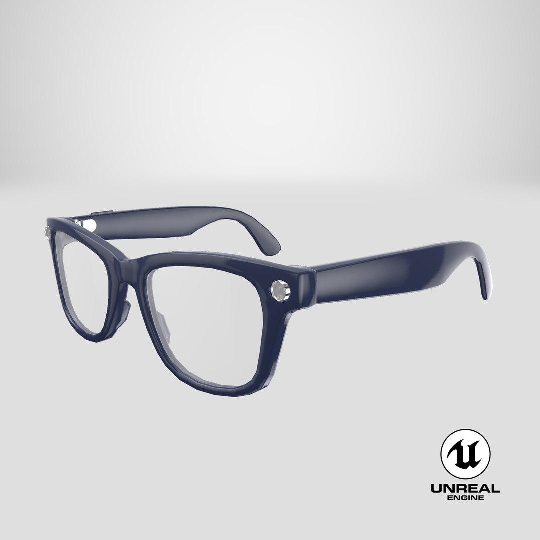 Smart Glasses Blue 3D model - TurboSquid 1861997