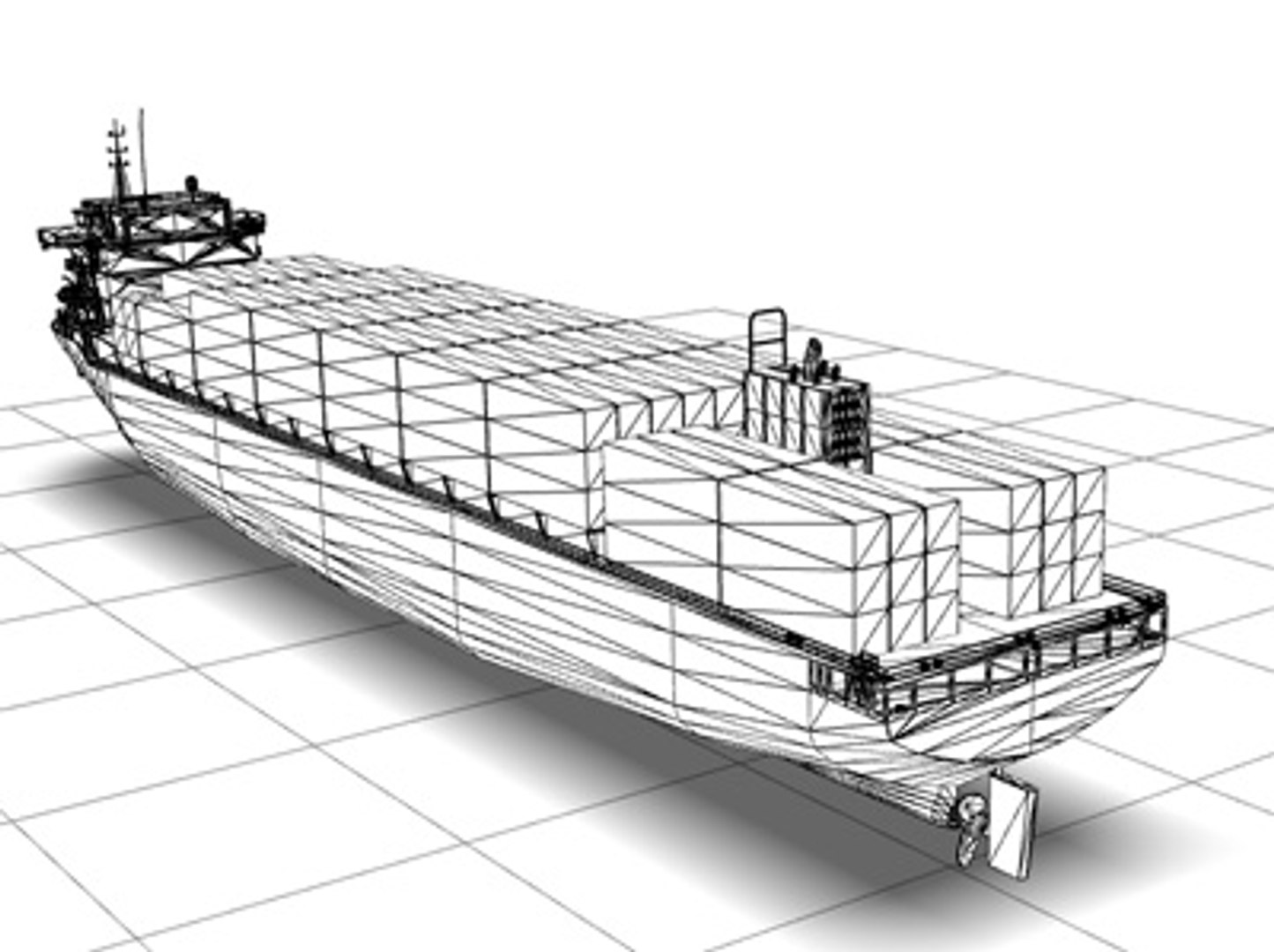 container cargo ship 3d model