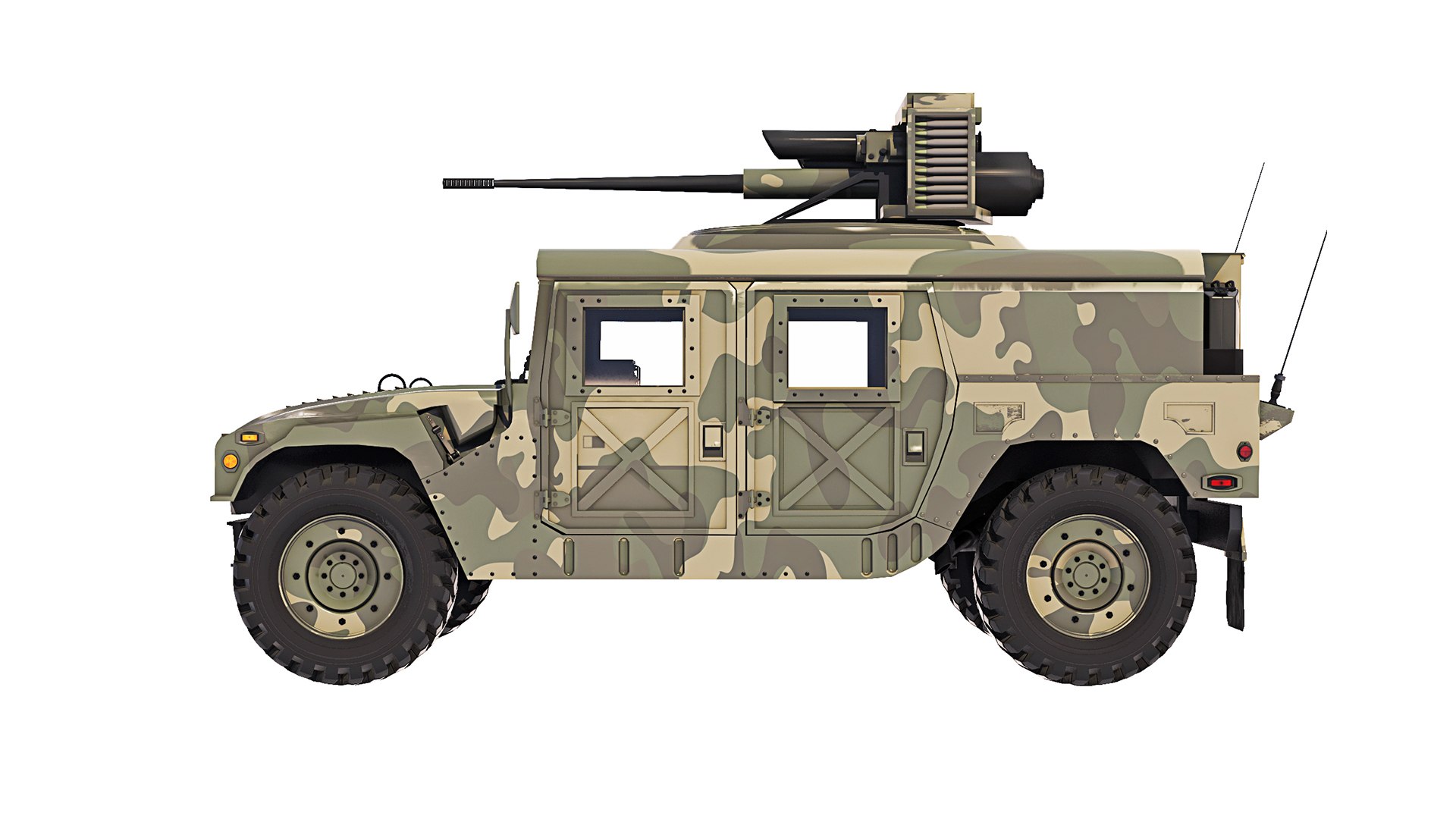 Humvee Military M242 Bushmaster 1989 model - TurboSquid 1940903