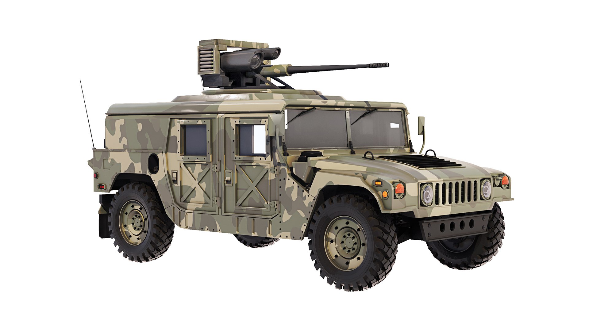 Humvee Military M242 Bushmaster 1989 model - TurboSquid 1940903
