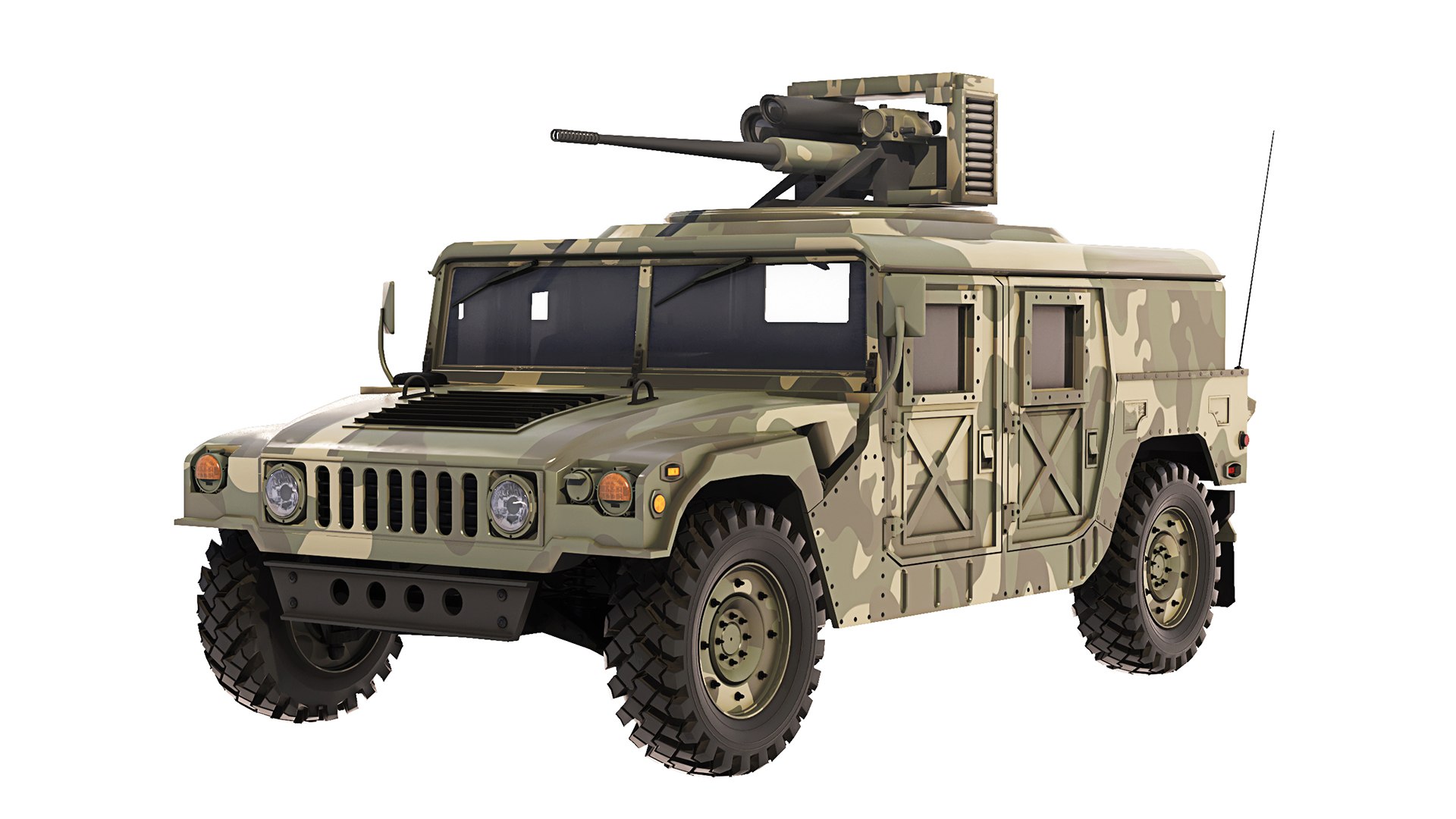 Humvee Military M242 Bushmaster 1989 model - TurboSquid 1940903