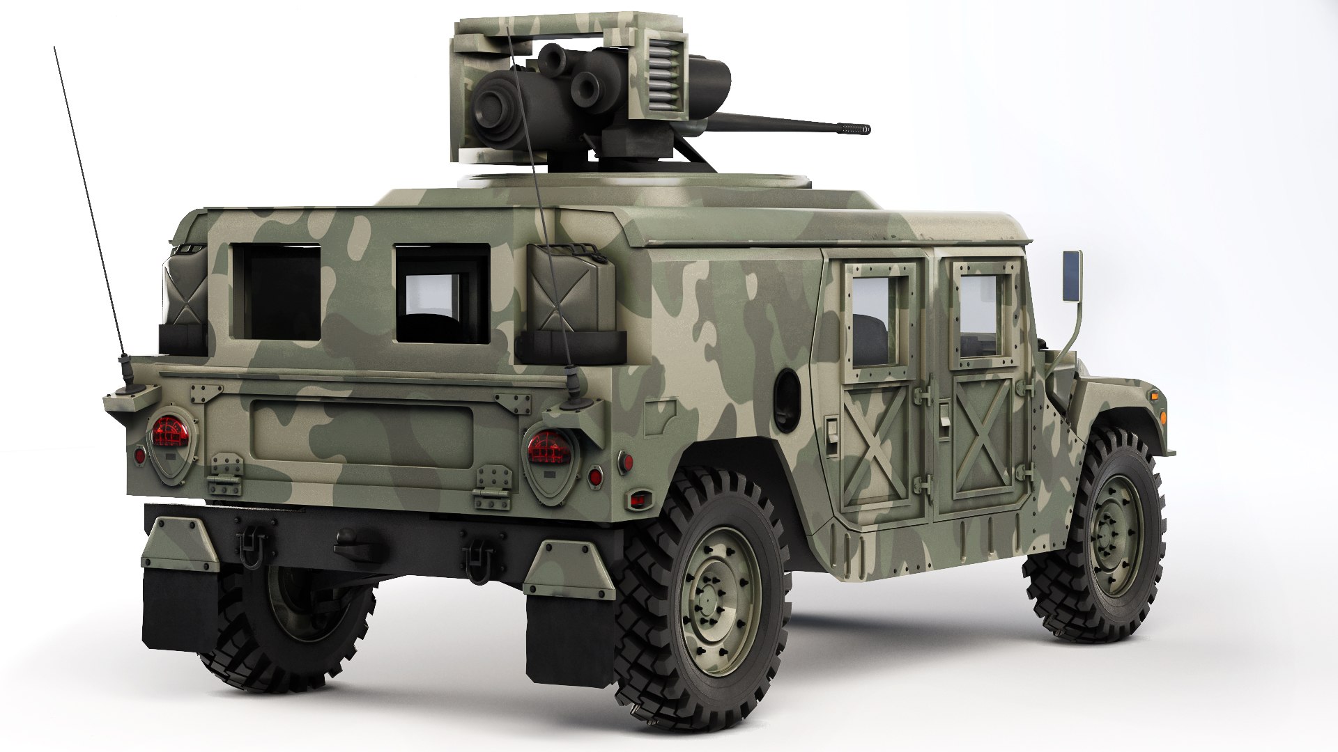 Humvee Military M242 Bushmaster 1989 model - TurboSquid 1940903