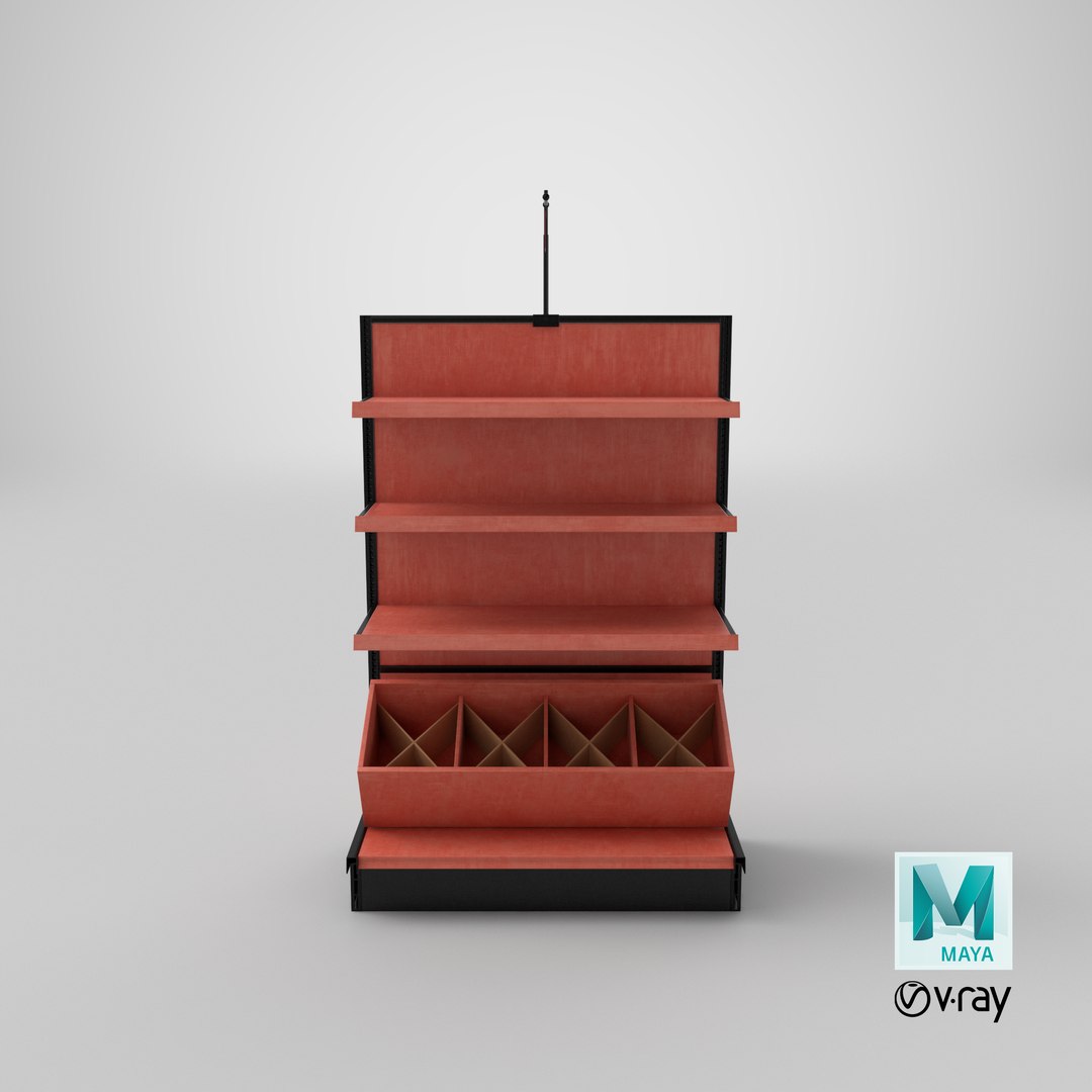 3D retail shelf 05 - TurboSquid 1226190